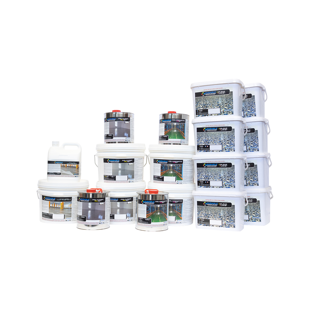 Polyaspartic One Day System DuraStone Flake® | Durable Concrete Coatings®