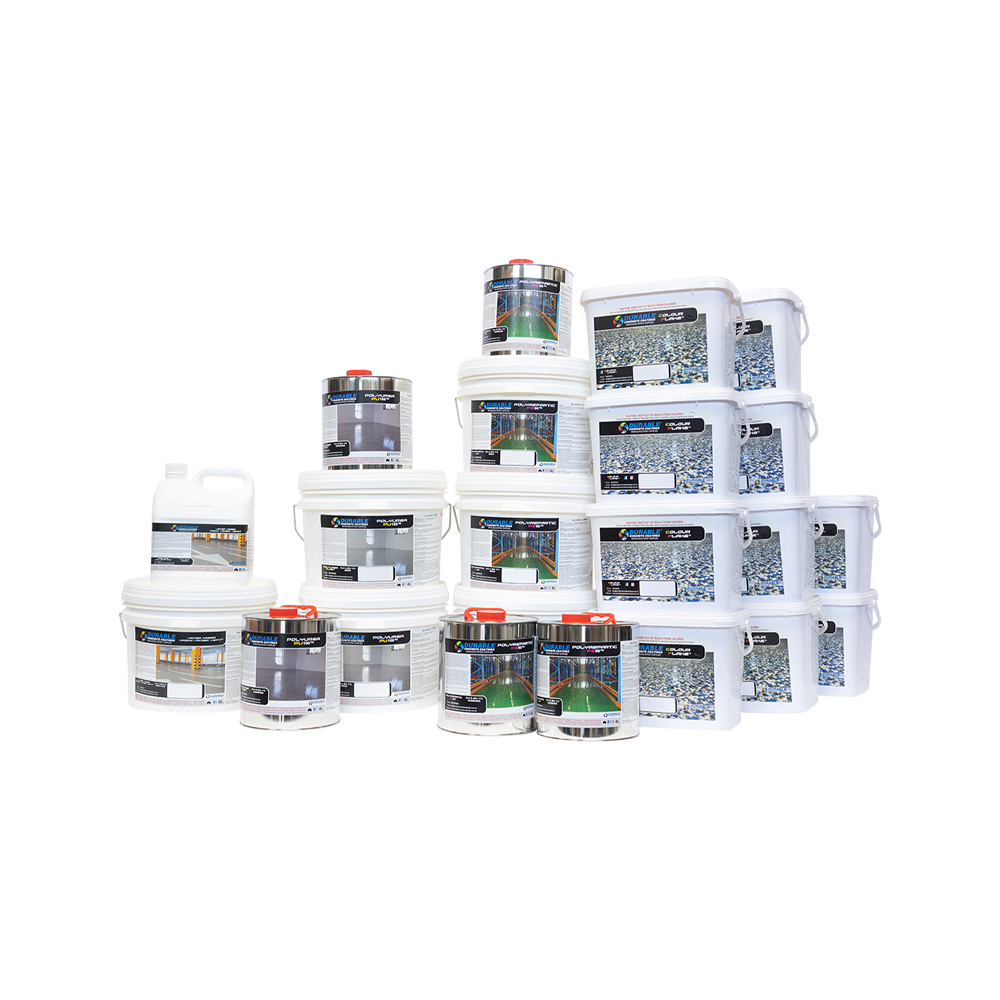 Polyaspartic One Day System DuraStone Flake® | Durable Concrete Coatings®